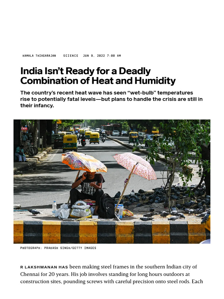 India Isn't Ready For A Deadly Combination of Heat and Humidity WIRED ...