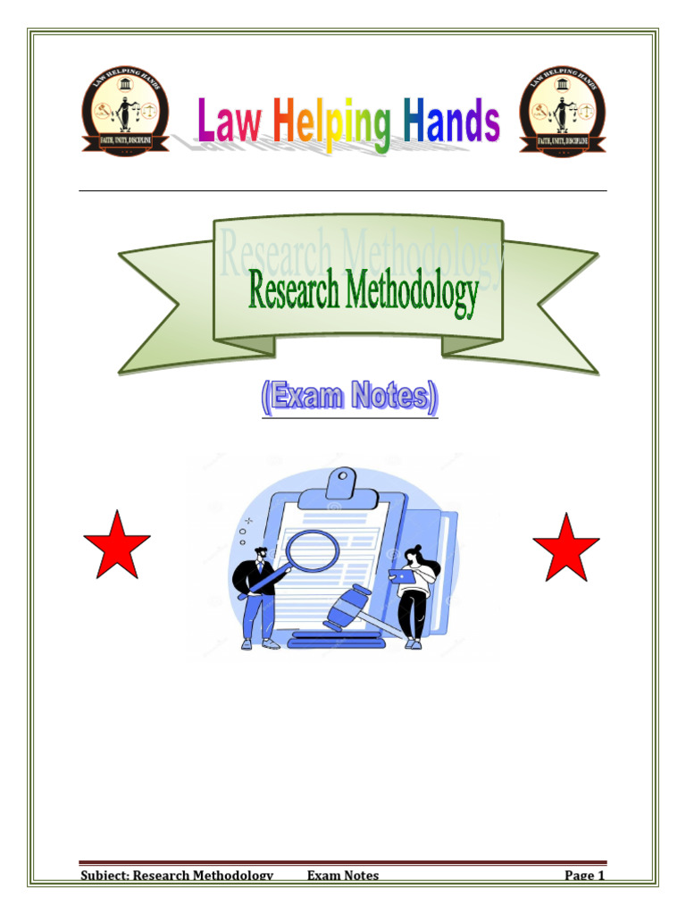 Research Methodology Notes | PDF | Methodology | Reason