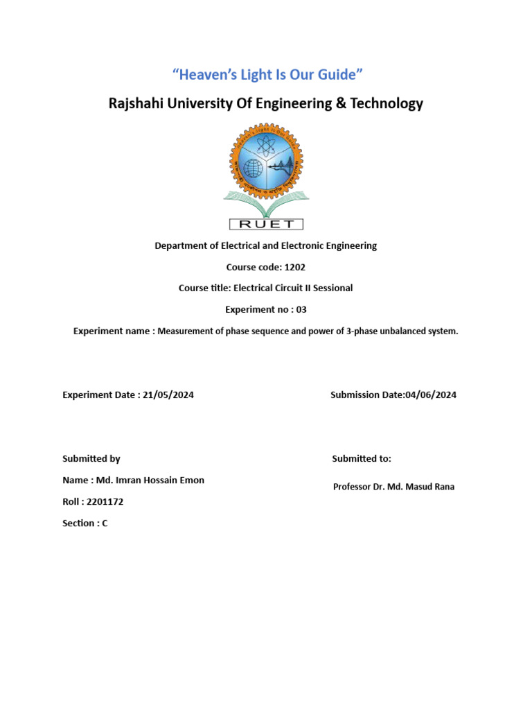3-No Experiment EEE by Imran 172 | PDF | Materials Science | Metrology