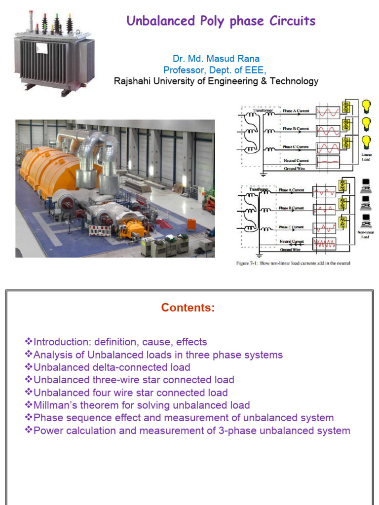 Unbalanced Polyphase Circuits | PDF | Electromagnetic Induction ...