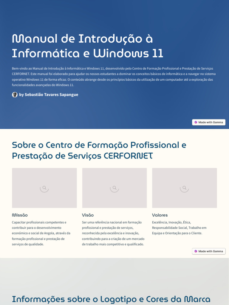 Manual de Introducao a Informatica e Windows 11 | Download grátis PDF ...