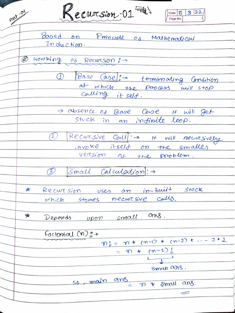002 Recursion 01 (Recursion 01) | PDF | Control Flow | Computability Theory