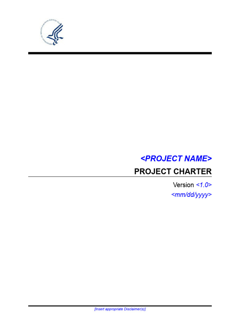 Project Charter Template Guide | PDF | Bracket | Risk