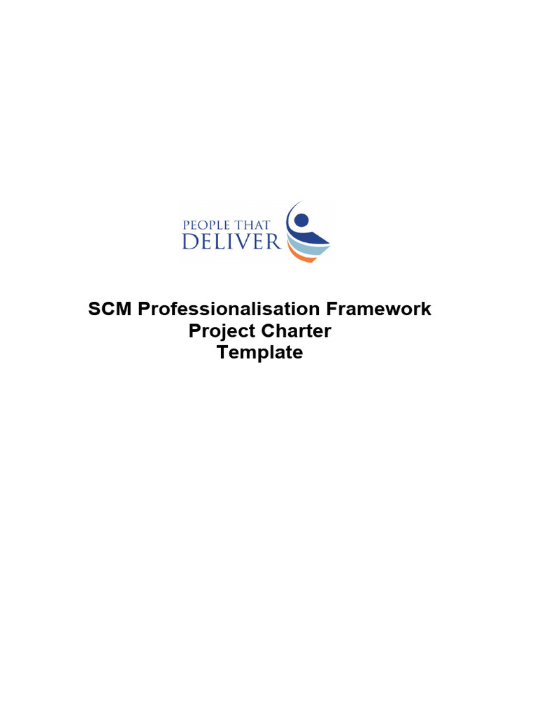 04d - PTD SCM Prof. Framework Project Charter Template | PDF | Supply ...