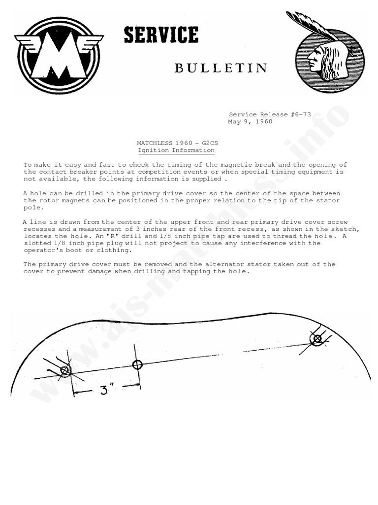Ajs Service Bulletin 6-73 1960 G2CS Ignition Information | PDF | Screw ...