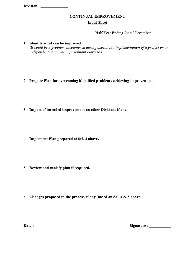 Input Sheet Final | PDF