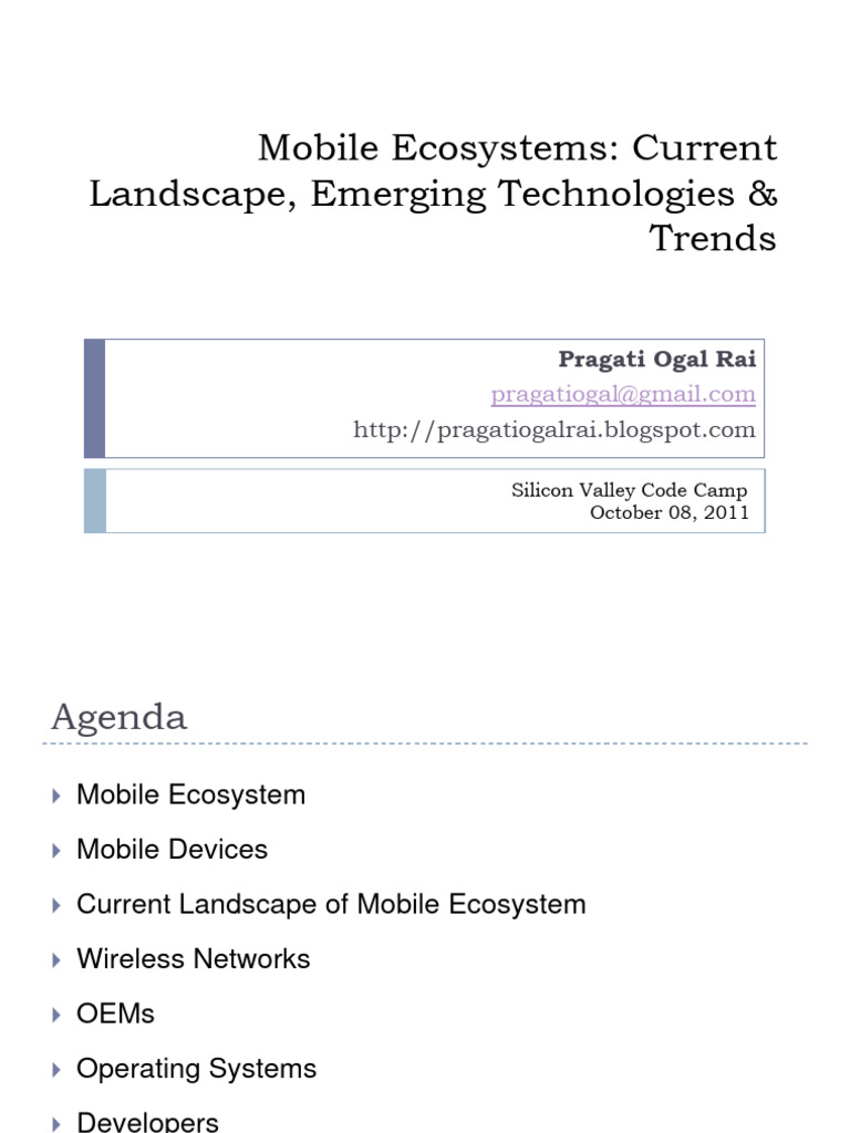 Mobile Operating System Ecosystem | PDF | Operating System | Android ...