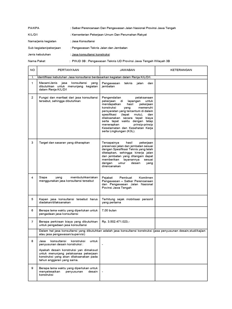Dokumen Identifikasi Kebutuhan PWJD 3B postZoomBP2JK 20240528 | PDF