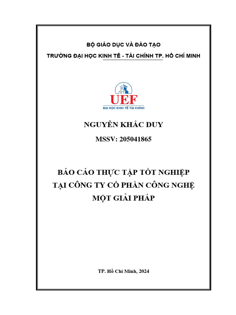 BCTT K2020 - Marketing - Nguyễn Khắc Duy | PDF