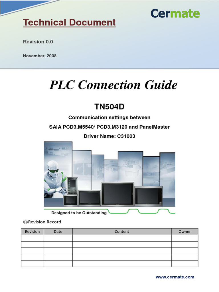 Hmi TN504D - V1 - Saia - PCD3 - E0 | PDF | Programmable Logic ...