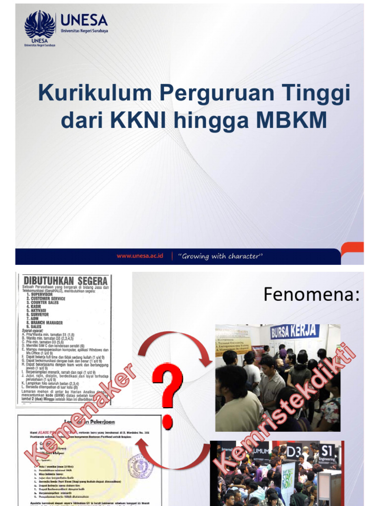 Kurikulum Perguruan Tinggi: KKNI & MBKM | PDF