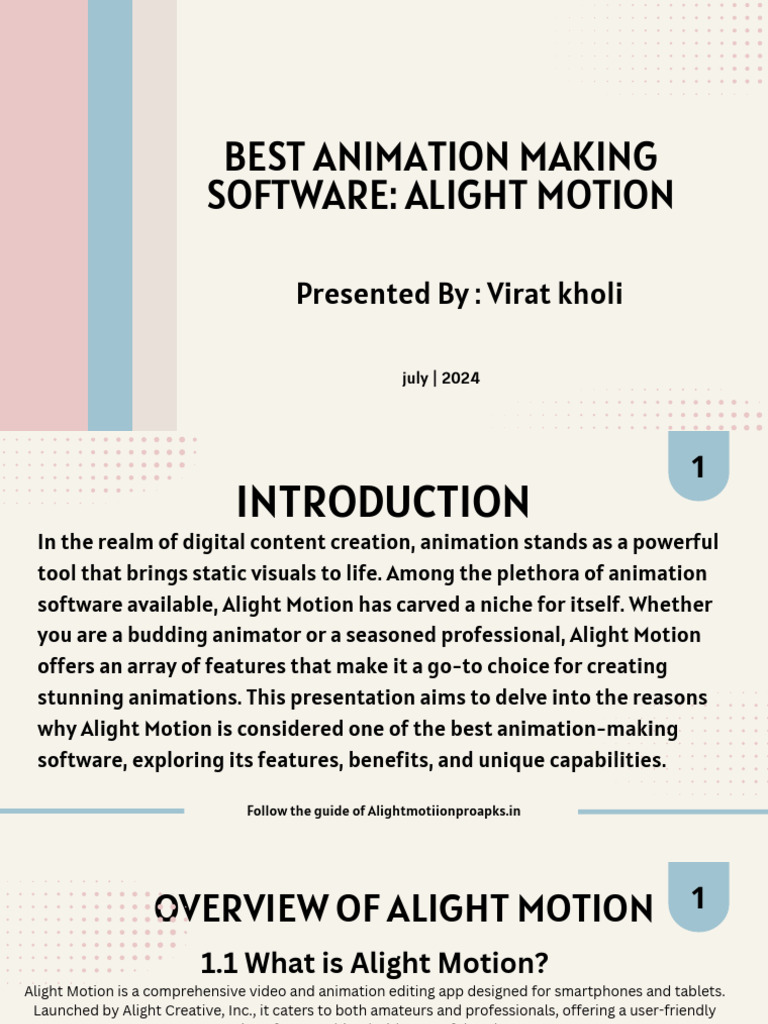 Best Animation Making and Video Editing App Alight Motion | PDF ...