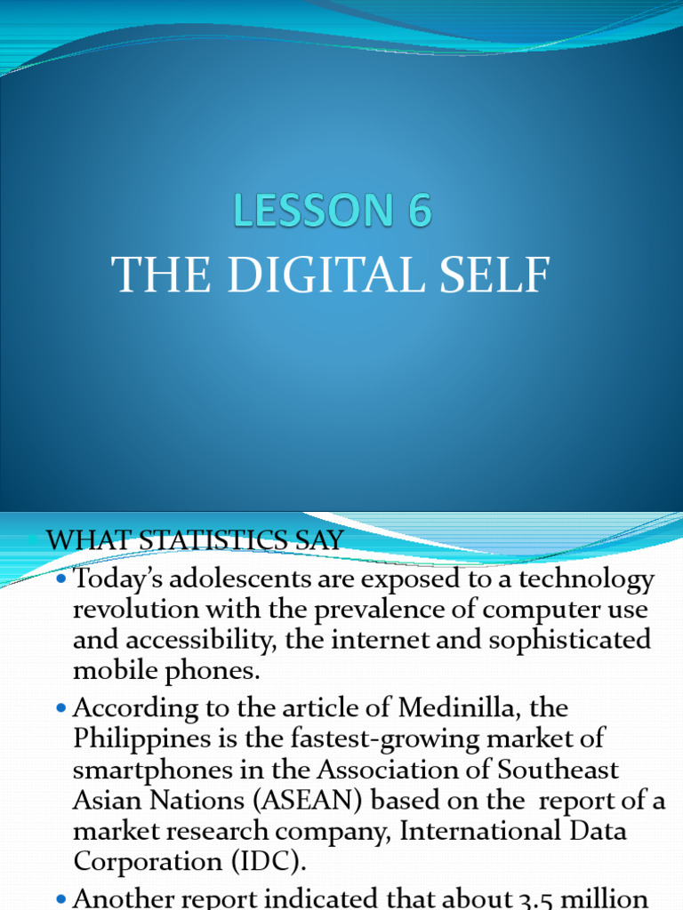 Lesson 6 The Digital Self PDF Nlee | PDF | Gender | Gender Studies