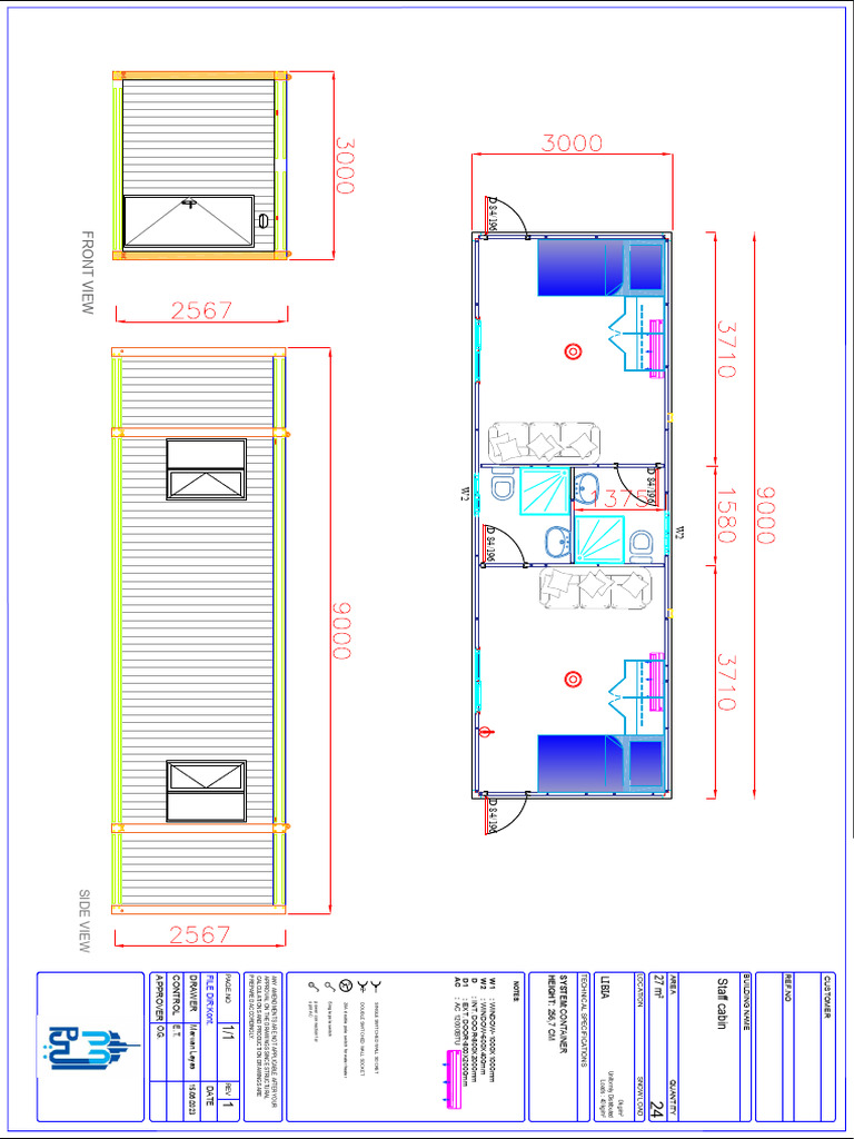 Staff Cabin 1-7 | PDF | Electrical Engineering | Electrical Wiring