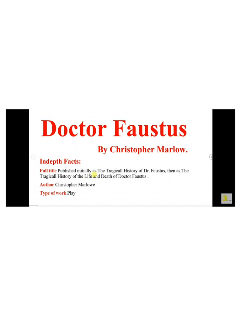 Faustus Summary | PDF