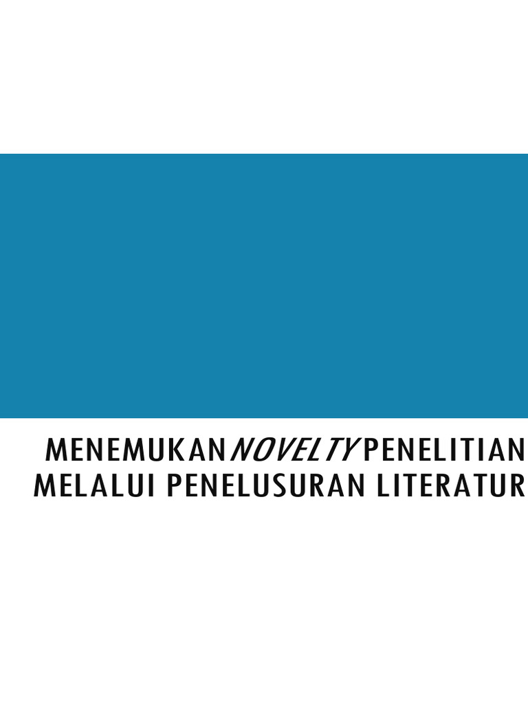 Menemukan Kebaruan dalam Penelitian | PDF | Sains & Matematika