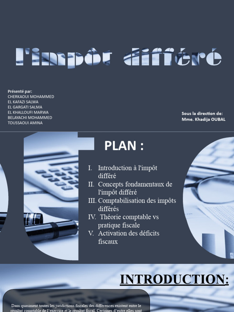 L'impôt Différé | PDF | Comptabilité | Impôts