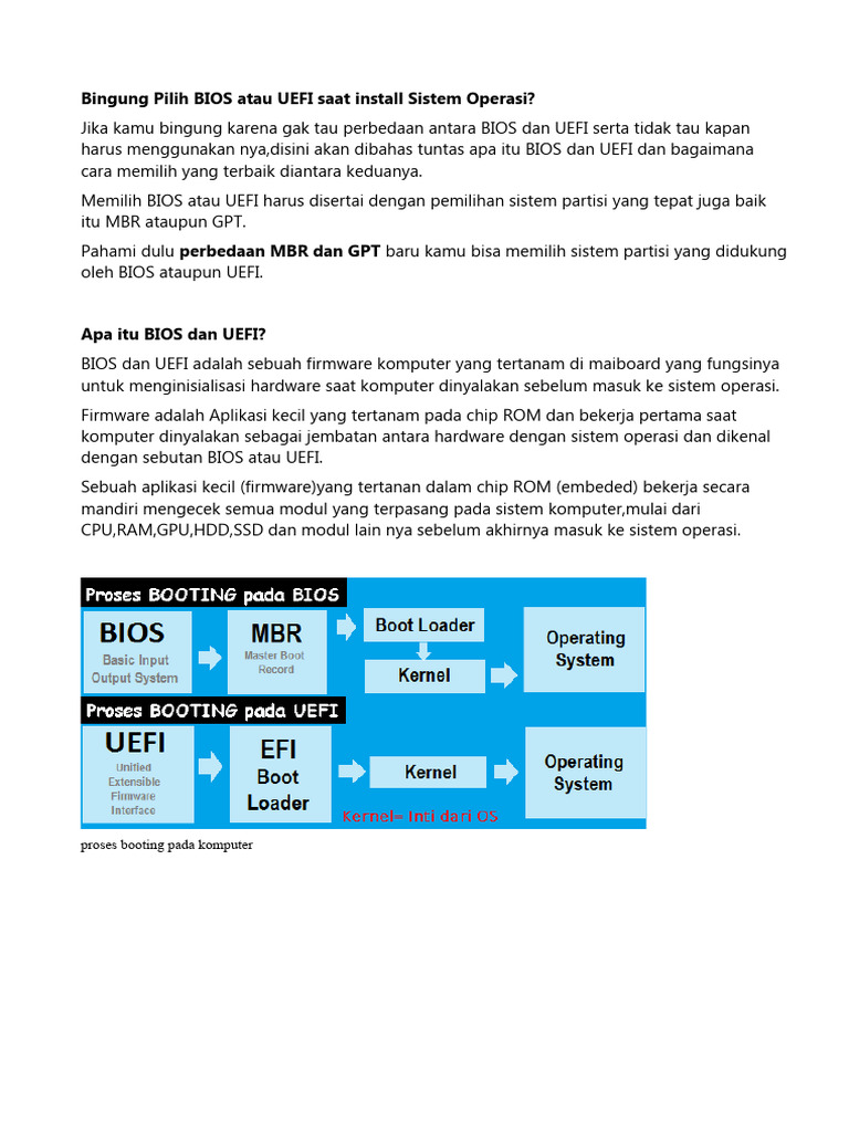 Comp - Bingung Pilih BIOS Atau UEFI Saat Install Sistem Operasi | PDF | Game & Aktivitas