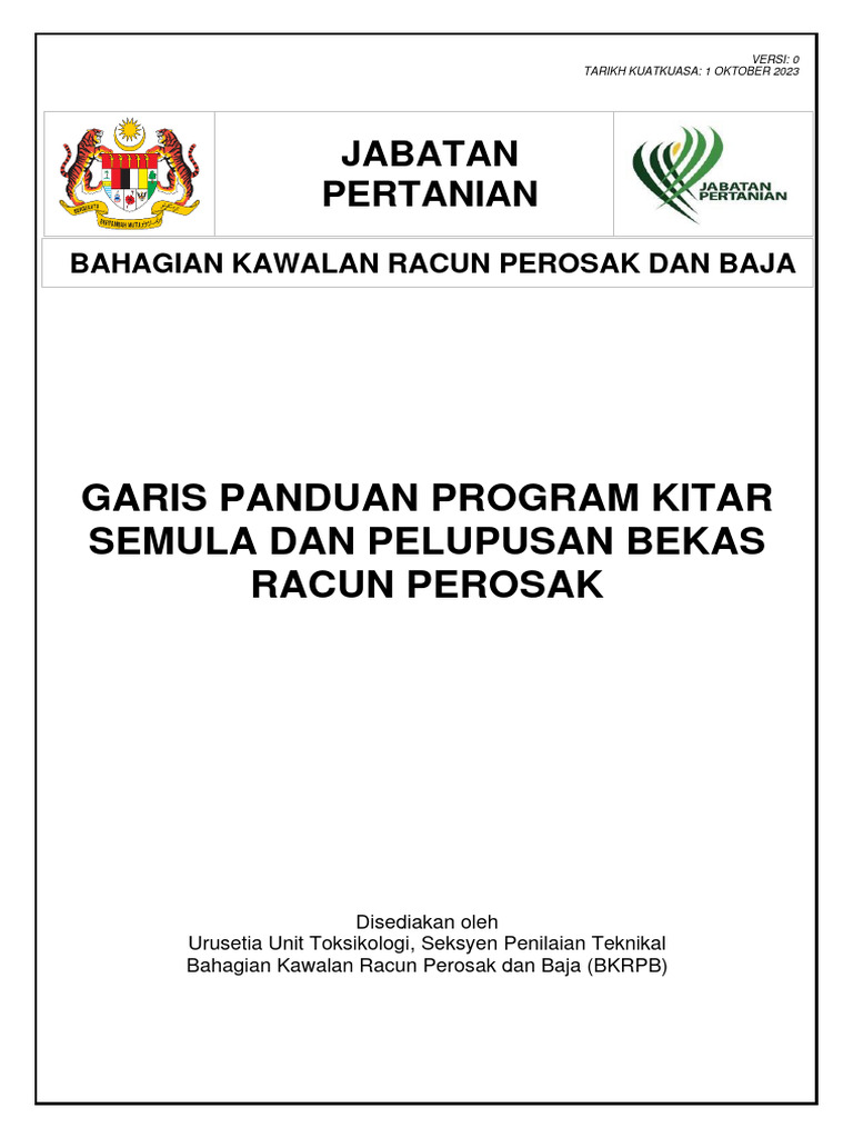 Pelupusan Bekas Racun Perosak | PDF