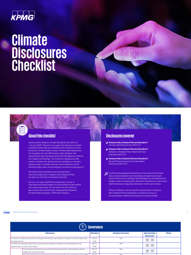 climate-disclosures-checklist-2024 | Download Free PDF | Risk ...