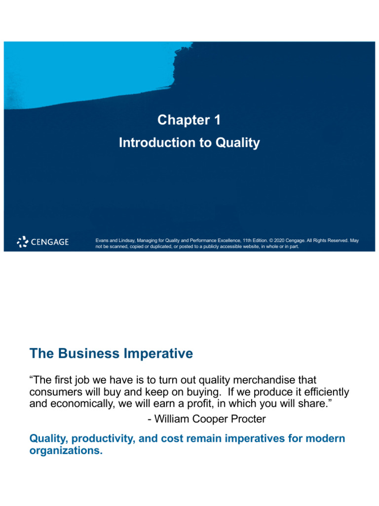 Introduction To Quality | PDF | Customer | Quality Management
