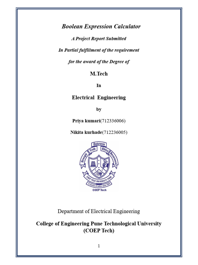 Embedded Project | PDF | Logic Gate | Boolean Algebra