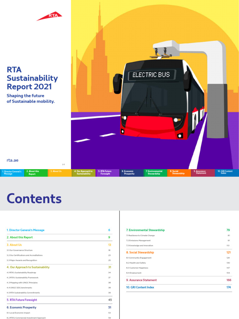 RTA Sustainability Report 2021 Eng Org STrcuture | PDF | Sustainability ...