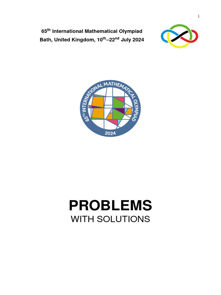 IMO 2024 Problems and Solutions | PDF | Triangle | Mathematics