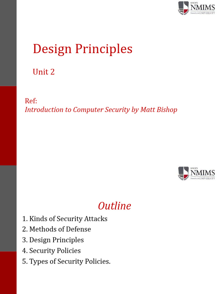 IS 2 - Design Principles BpWcUSETEd | PDF | Security | Computer Security