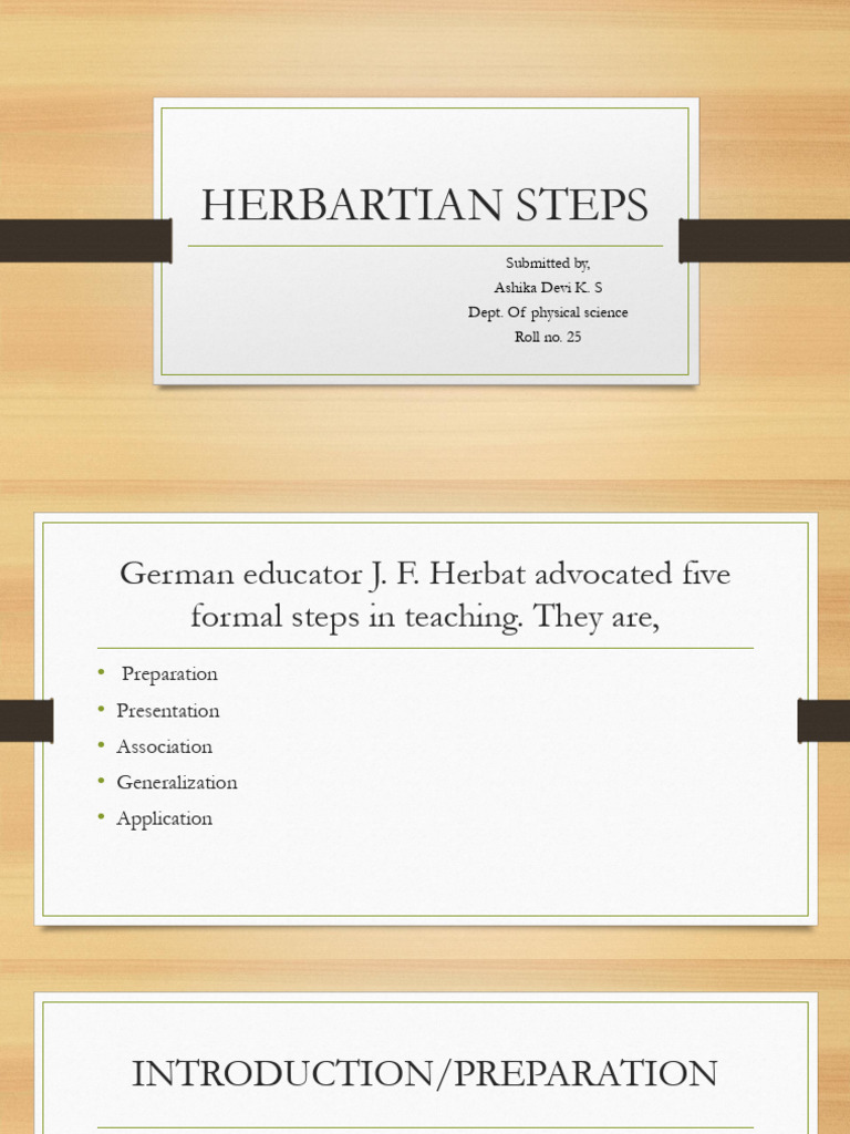 Herbartian Steps | PDF | Wellness | Science & Mathematics