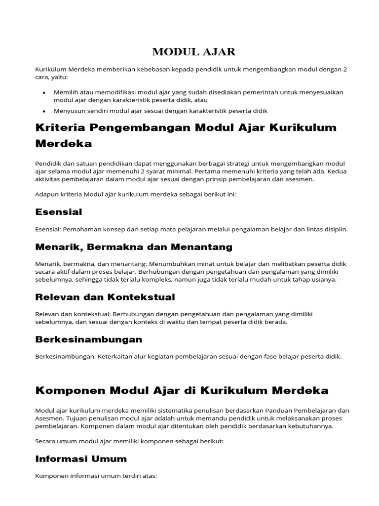 MODUL AJAR RENANG GAYA DADA BAB 9 | PDF