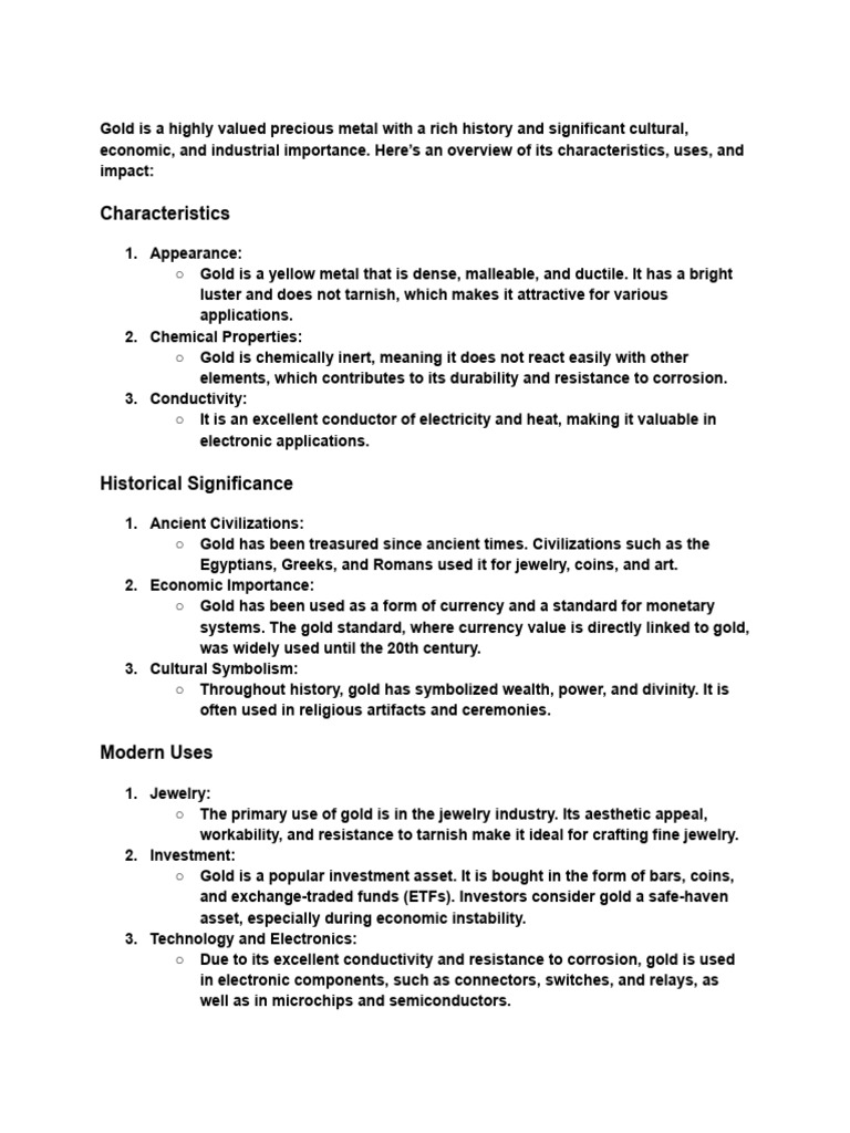 Untitled Document | PDF | Gold | Metals