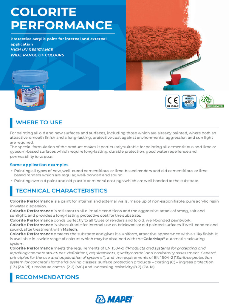 1 02030 Colorite-Performance en | PDF | Paint | Materials