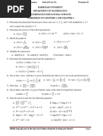Mathematics For Natural Sciences Math 1011 Worksheet On Chapters 3 and ...