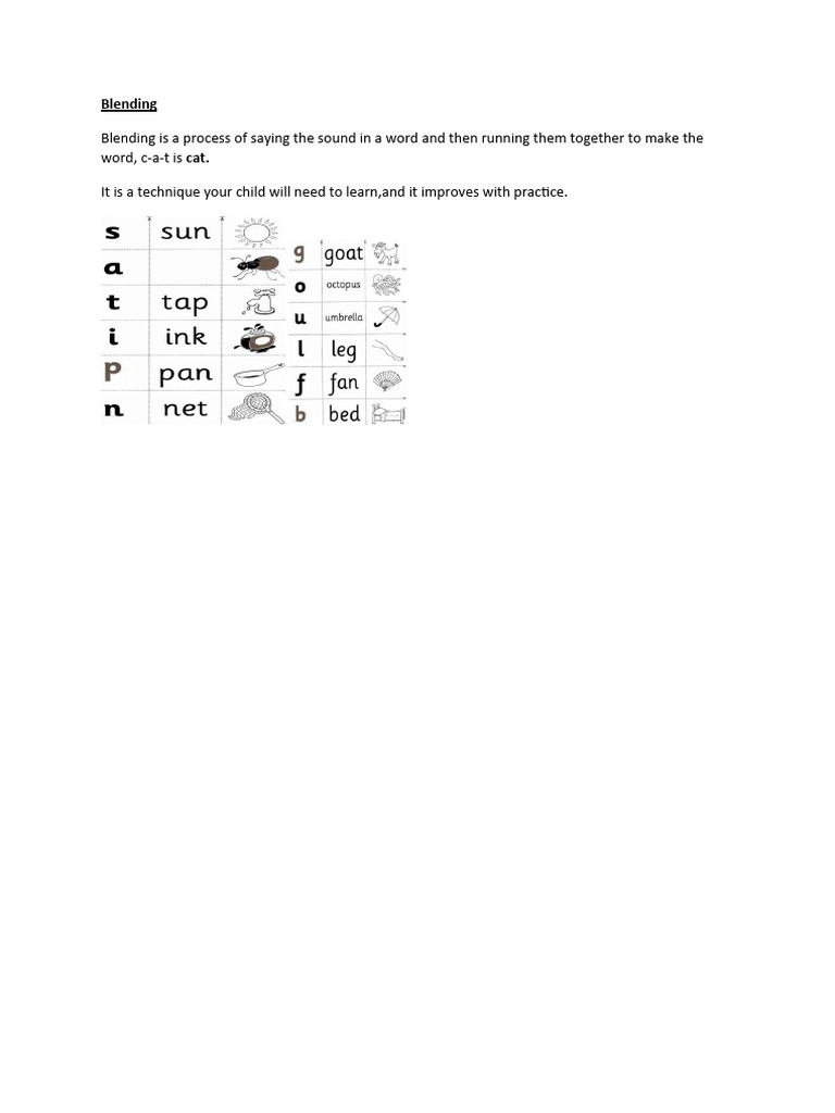 Understanding Blending in Early Reading | PDF