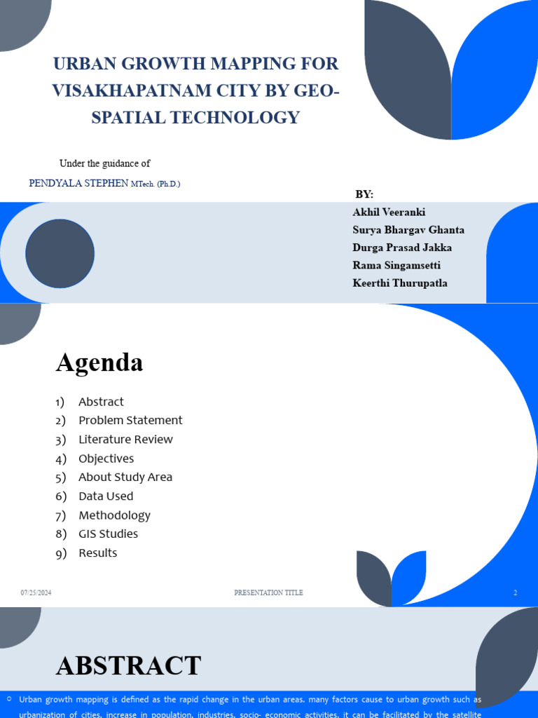 Urban Growth Mapping For Visakhapatnam City by Geo-Spatial | PDF | Geographic Information System ...