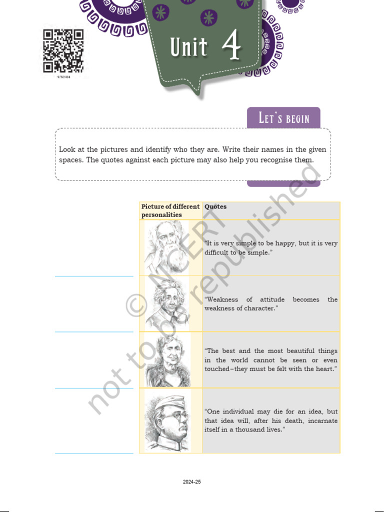 Cbse Class 9 Eng Words Unit 4 | PDF | Mahatma Gandhi