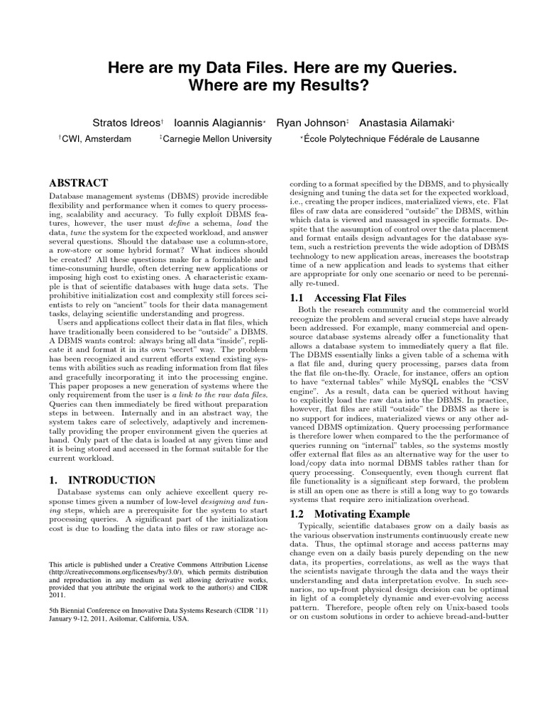 DBMS for Dynamic Data Queries | PDF | Databases | Information Technology