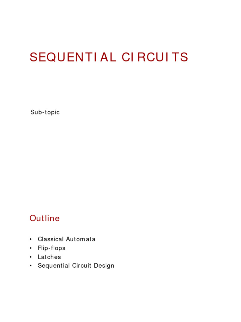 02-SequentialCircuits | Download Free PDF | Digital Electronics | Electronic Engineering