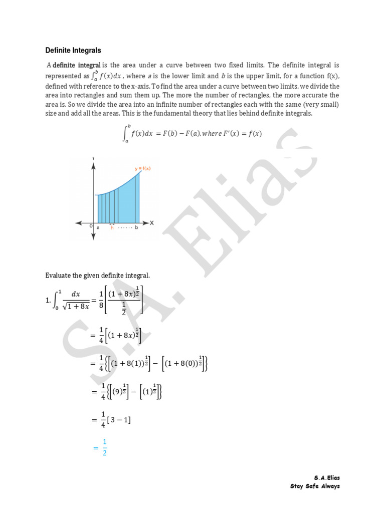 11.-Definite-Integrals | PDF | Integral | Mathematical Physics