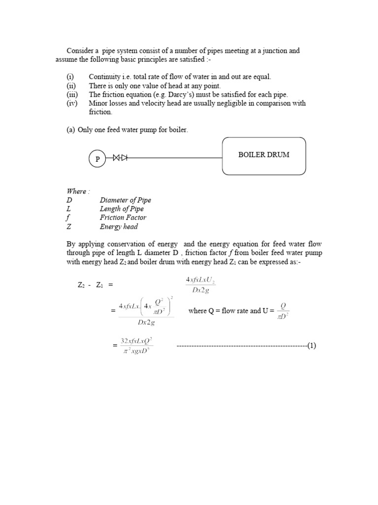 A Pipe System Consist of A Number of Pipes Meeting at A JunctioBoiler ...