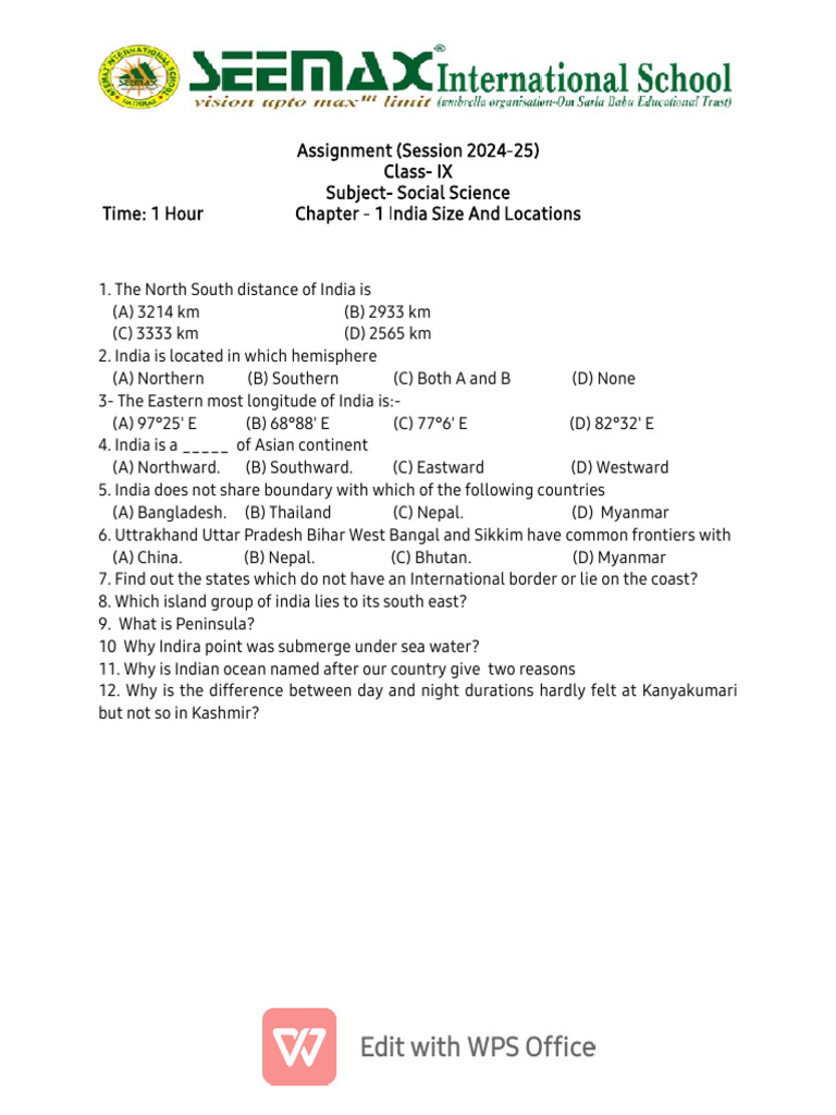 Assingnment Ch1 Geo | PDF