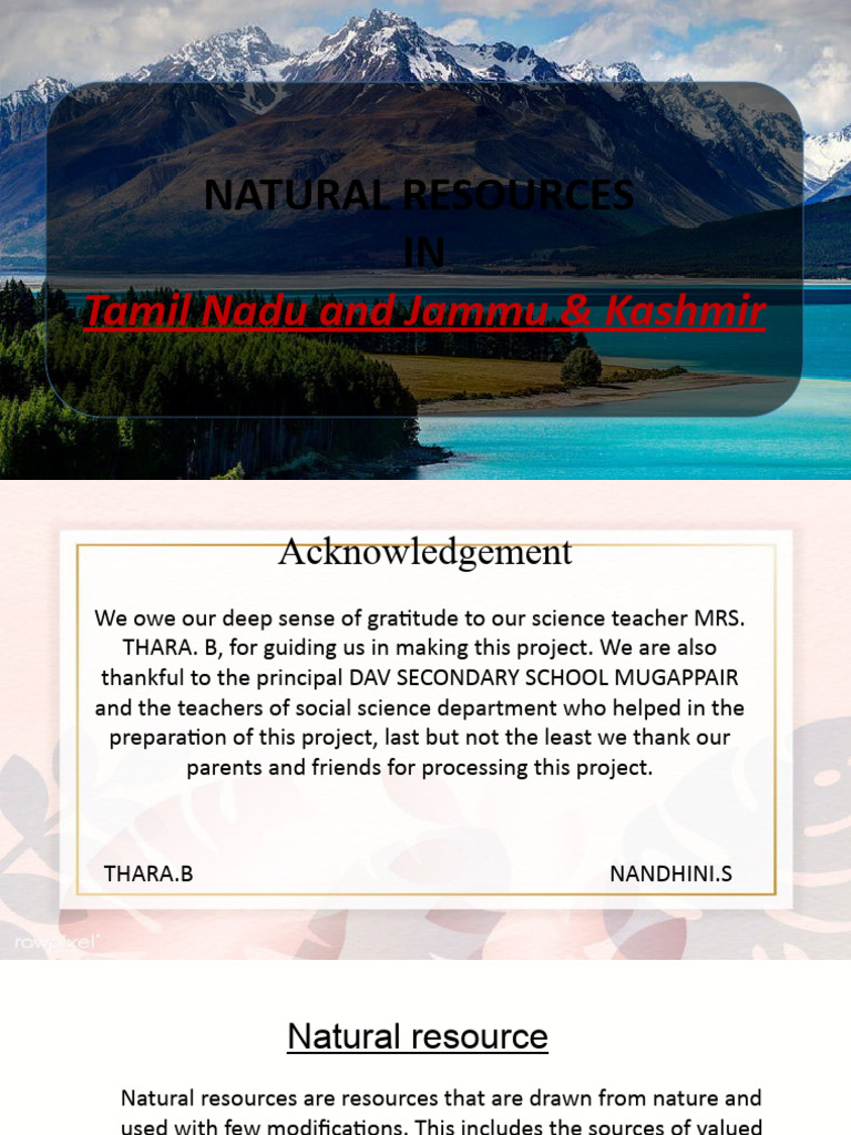 Natural Resources of Tamil Nadu | PDF | Rain | Tamils