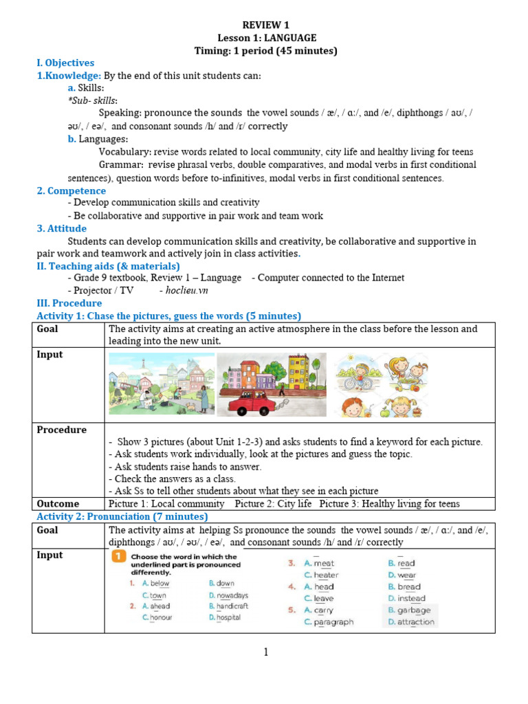 Review 1 | PDF | Word | Verb