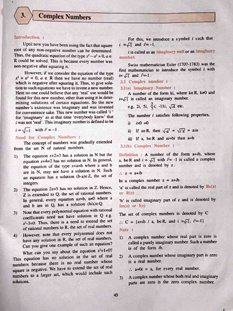 Complex Number HSC. | PDF | Mathematical Notation | Algebra