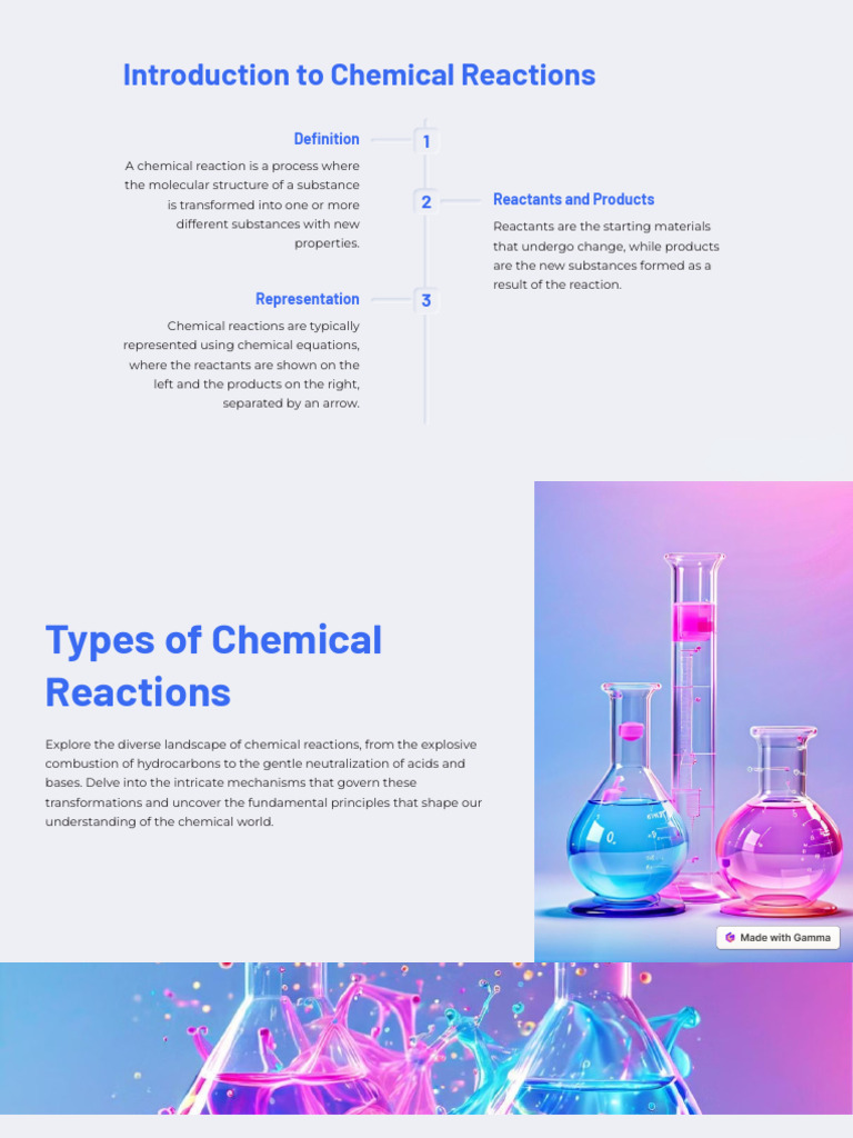 Introduction To Chemical Reactions | PDF | Chemical Reactions | Redox