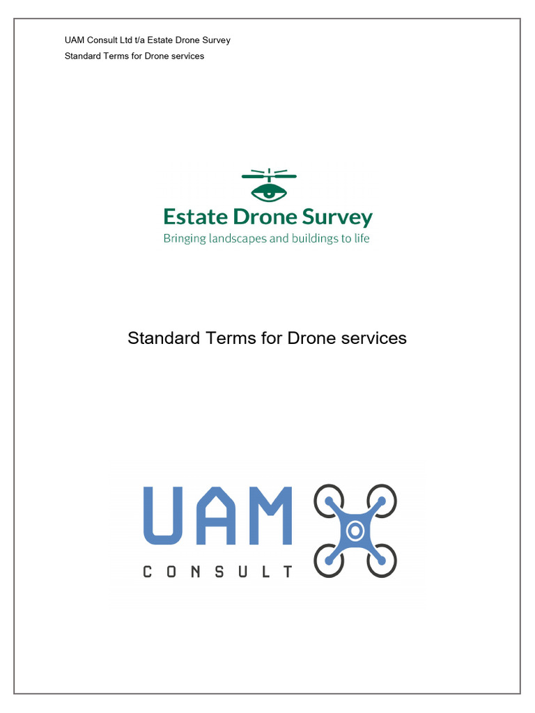 Standard Terms For Drone Services - EDS 1 | PDF | Indemnity | Breach Of ...