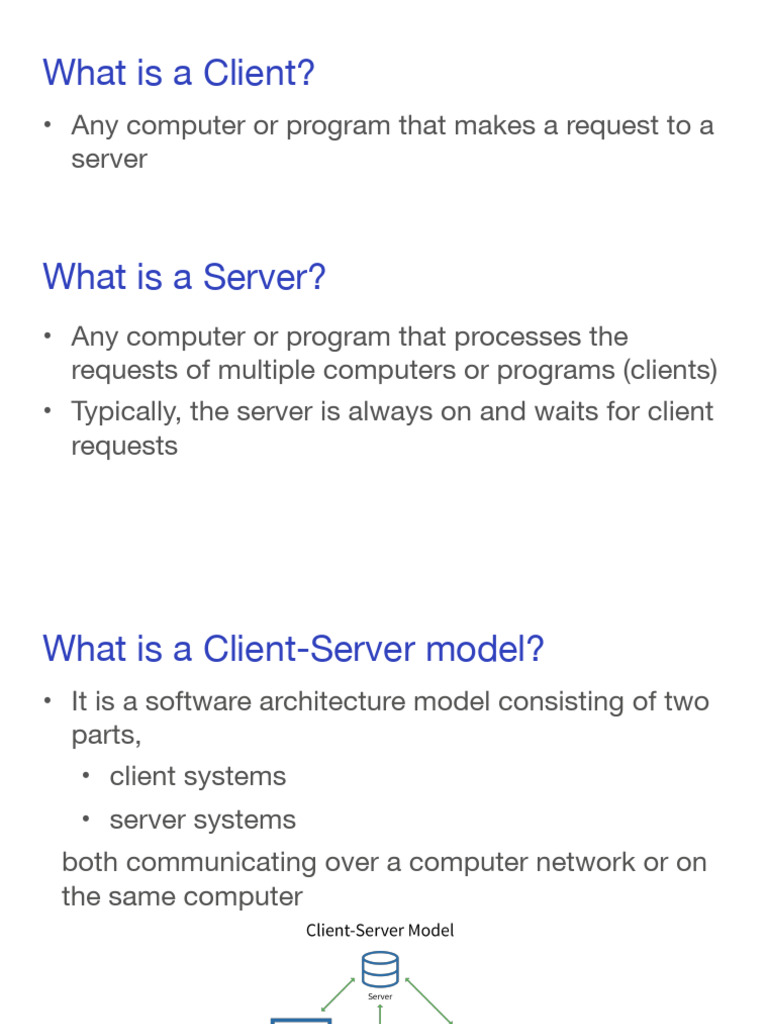 Lesson 01 | PDF | Client–Server Model | Computer Engineering