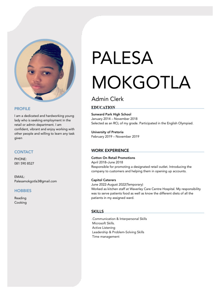 Palesa Mokgotla CV | PDF