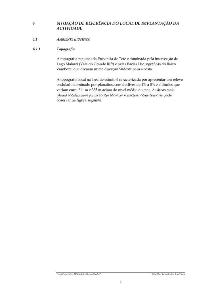 Hidrologia de Tete e Moatize | PDF | Habitat | Solo